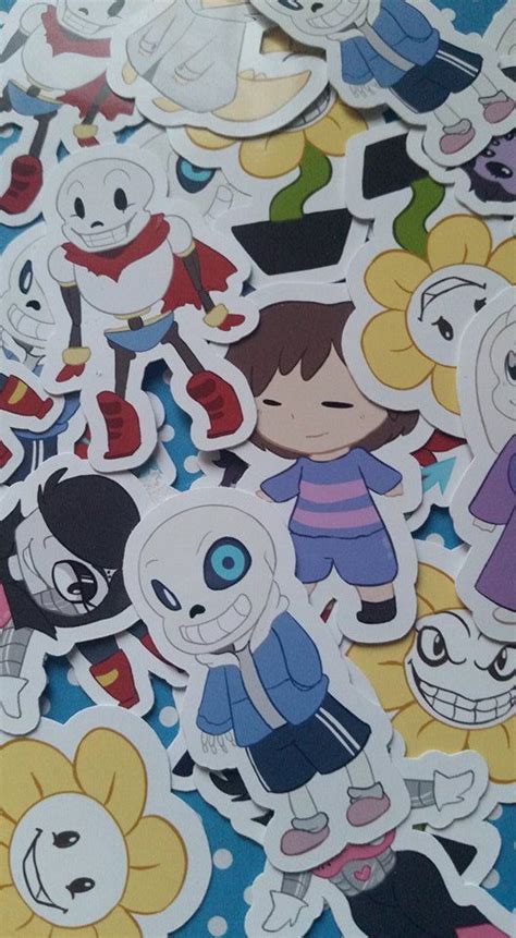 Undertale Stickers Flowey Toriel Sans Frisk Papyrus Undyne Alphys Muffet Mettaton Geeky Game
