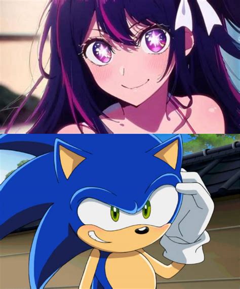 Sonic Blushes At Ai Hoshino By Sonicfan03 On Deviantart