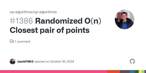 Randomized On Closest Pair Of Points · Issue 1386 · Cp Algorithmscp Algorithms · Github
