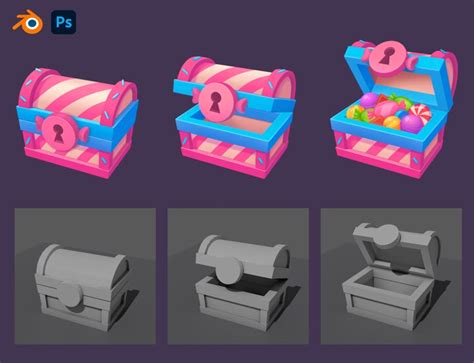 Candy Chest Art Spine Animation