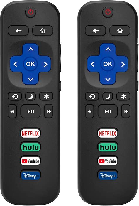 pack de 2 controles remotos de reemplazo para tv roku compatible con
