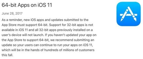 Apple Reminds Developers Of Ios 11s Impending 64 Bit App Deadline
