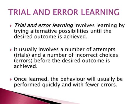 Ppt Trial And Error Learning Powerpoint Presentation Free Download Id 2796035