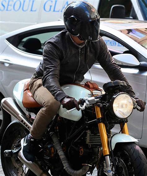 Ryan Reynolds Brown Biker Leather Jacket