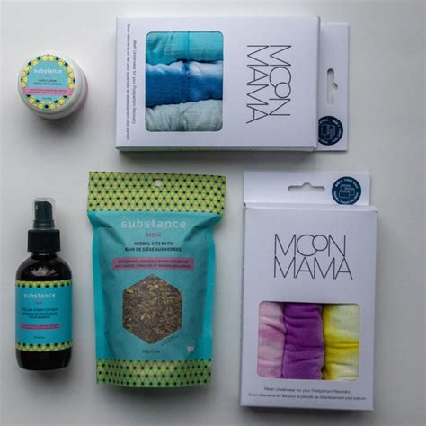 Postpartum Recovery Kit Rainbow 6 Pack Hey Moon Mama Postpartum