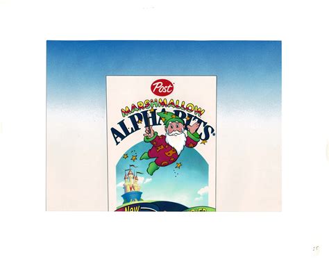 Post Alpha Bits Cereal Original Production Animation Cel Setup R O Ble