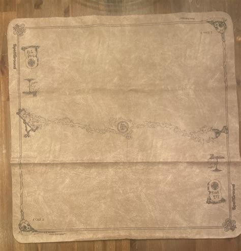 1994 Spellground Playmat Tan V1 Original 2 Player Khalsa Brain Games