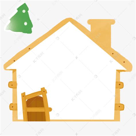 木质房屋边框素材图片免费下载 千库网