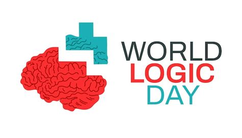 Premium Vector World Logic Day January 14 Silhouette Of The Brain