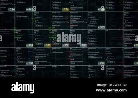 Programming Blocks Of Code On Black Background Seamless Loop