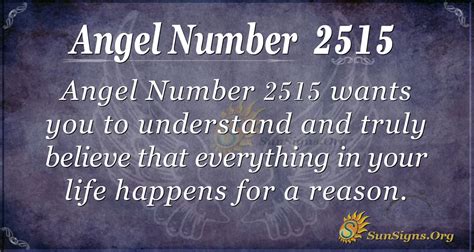 Angel Number 2515 Meaning: Things Occurs With Reason - SunSigns.Org