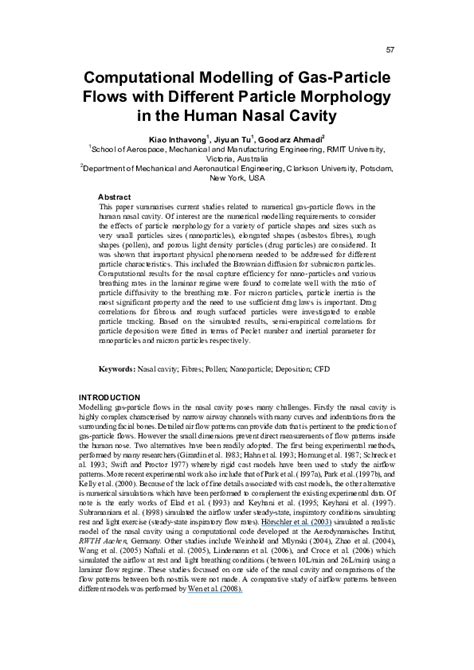 Pdf Computational Modelling Of Gas Particle Flows With Different
