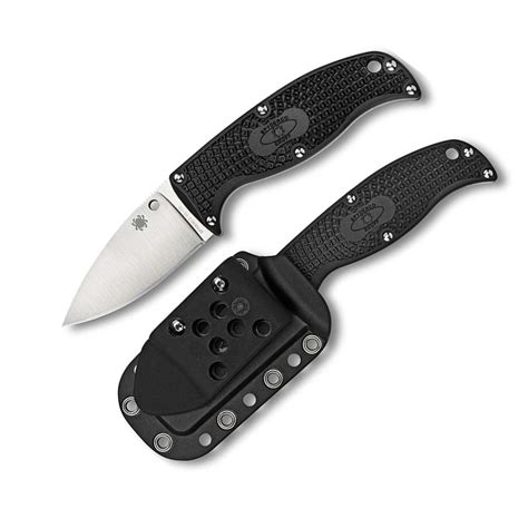 Spyderco Enuff Lightweight Black Leaf Plain Blade Brands Spyderco