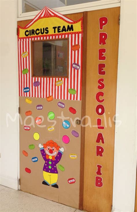 Puerta Decorada Circo Decoracion Circo Manualidades Manualidades