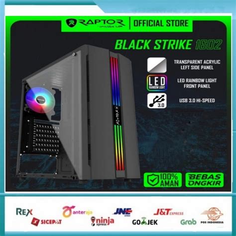 Jual Casing Pc Gaming Power Up Raptor Black Strike Pin Pci E Shopee Indonesia