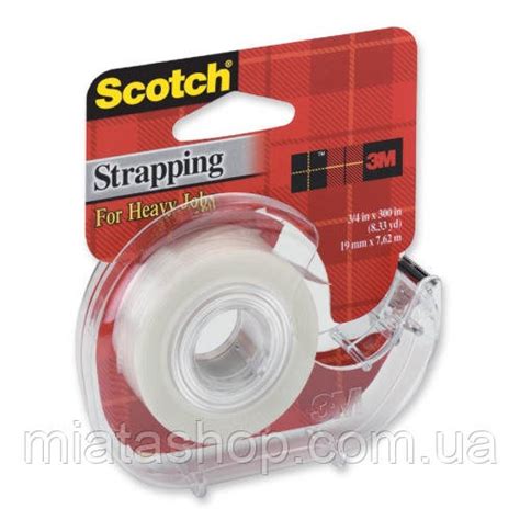 Скотч канцелярський з диспенсером 3M Scotch поліпропіленовий 19 мм х 7. ...