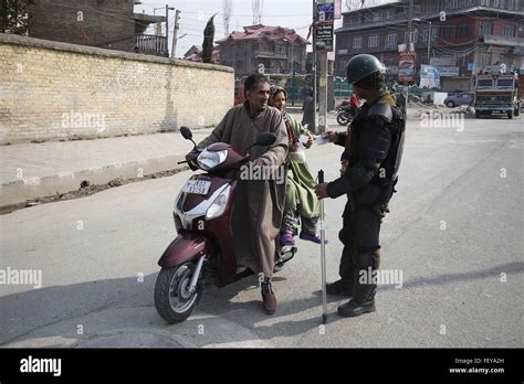 Srinagar Indian Controlled Kashmir 9th Feb 2016 An Indian