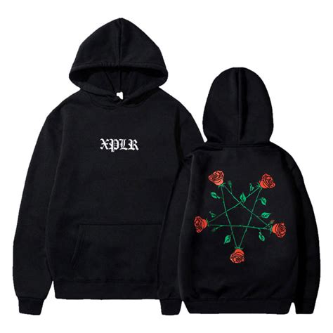 Xplr Sam And Colby Pentagram Roses Hoodie 2024 Couples Merch Long