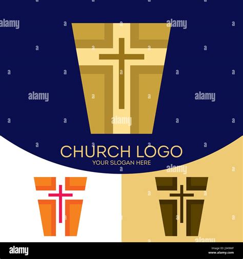 Logo de l église Symboles chrétiens La croix de Jésus Christ Image Vectorielle Stock Alamy