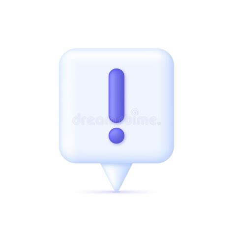 3d Exclamation Mark And Speech Bubble Can Be Used For Many Purposes