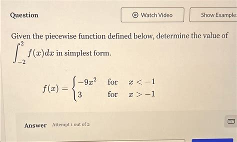 Solved Questiongiven The Piecewise Function Defined Below Chegg