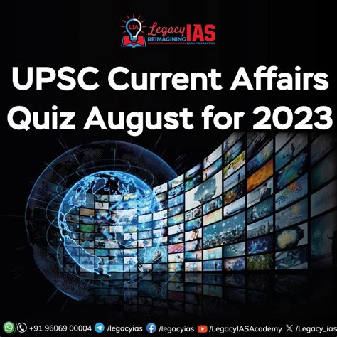 Current Affairs Quiz August 2023 Legacy Ias Academy