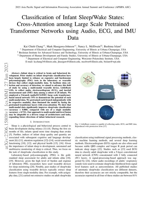 Pdf Classification Of Infant Sleepwake States Cross Attention Among Large Scale Pretrained