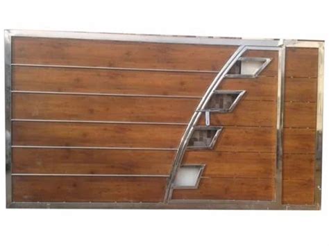 Silver And Brown Stainless Steel Sliding Gate For Home At Rs 1800 Sq