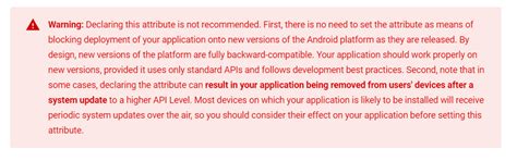 [one ] missing androidsdksupportedtargetplatformversion values