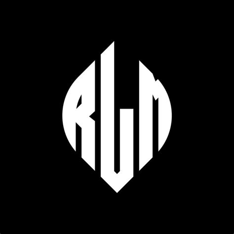 Diseño De Logotipo De Letra Circular Rlm Con Forma De Círculo Y Elipse