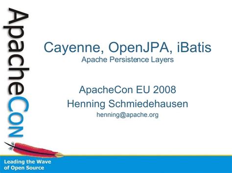 Apache Persistence Layers Ppt
