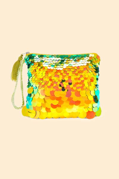 Isla Sequin Purse Citrus Rosa Bloom