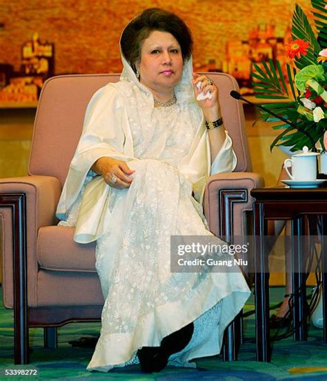 Prime Minister Of Bangladesh Khaleda Zia Attends A Meeting With News