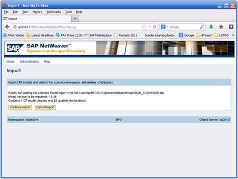 Updating The Sap Component Repository In The Sld Sap Community