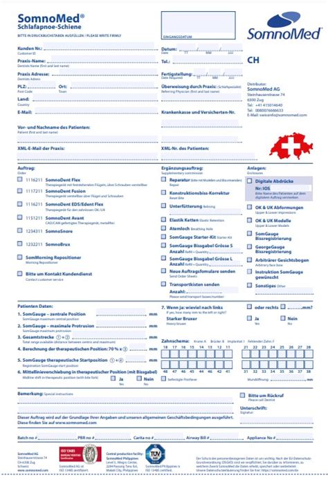 Somnomed® Labsheet Somnomed Ch German