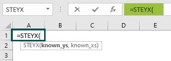 Steyx Excel Function Examples Calculate Standard Error