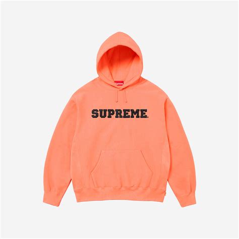 슈프림 컬리지에이트 후드 스웨트셔츠 피치 24ss Hype Clothing Kream