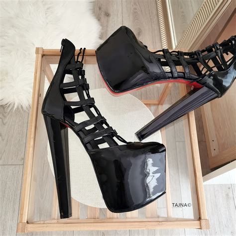 Pattern Super Platform High Heels Tajna Shoes Tajna Club