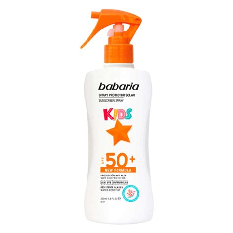 اسپری ضد آفتاب کودک باباریا Babaria حاوی Spf 50 مناسب انواع پوست حجم