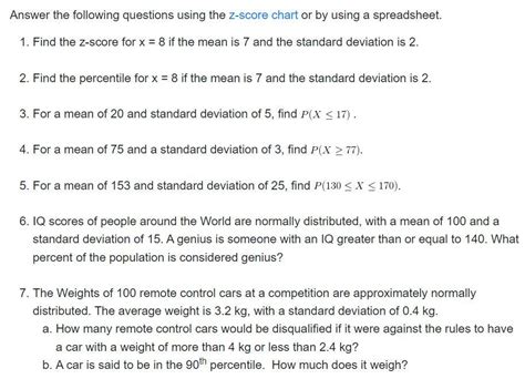 Solved Standard Normal Cumulative Probability Table Standard