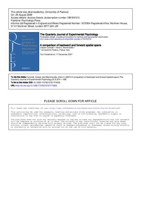 pdf a comparison of backward and forward spatial spans