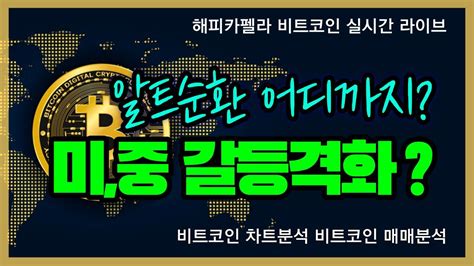 비트코인 실시간 저녁 10시반에 펠로시 대만 방문 미중 갈등격화알트순환펌핑 어디까지 8월 2일 저녁💎 Youtube