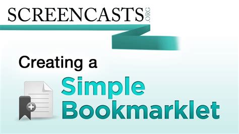 Creating A Simple Bookmarklet Youtube