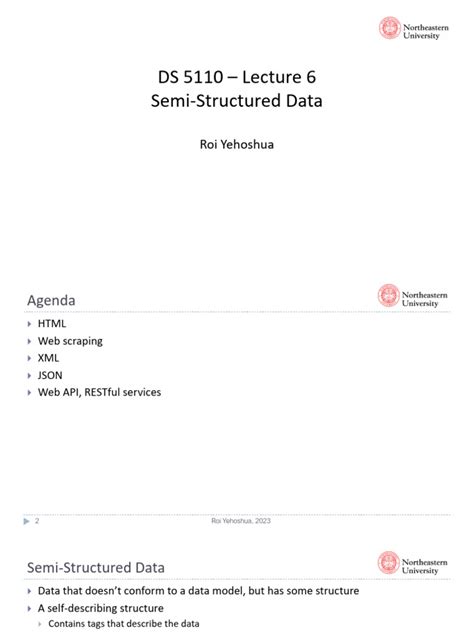Lecture 6 Semi Structured Data Pdf Xml X Path