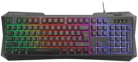 Amazon In Buy Vertux Gaming Keyboard Ergonomic Backlit Wired Gaming