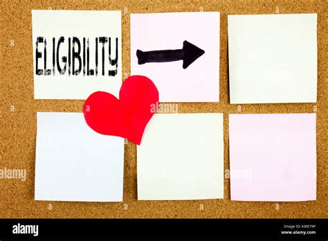 Conceptual Hand Writing Text Caption Inspiration Showing Eligibility