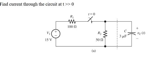 Solved Find the current through the circuit at t ถthe Chegg com