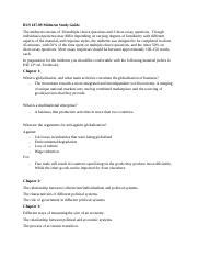 BUS5 187 Midterm Review BUS 187 09 Midterm Study Guide The Midterm Consists Of 30 Multiple