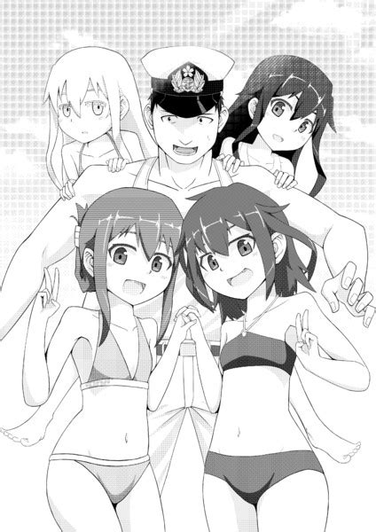 第六駆逐隊と提督の夏の一枚 シルド さんのイラスト ニコニコ静画 イラスト