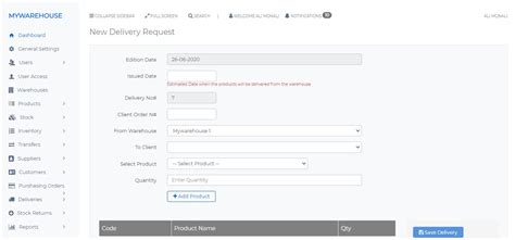 Responsive Warehouse Management System PHP By Monsernet Codester